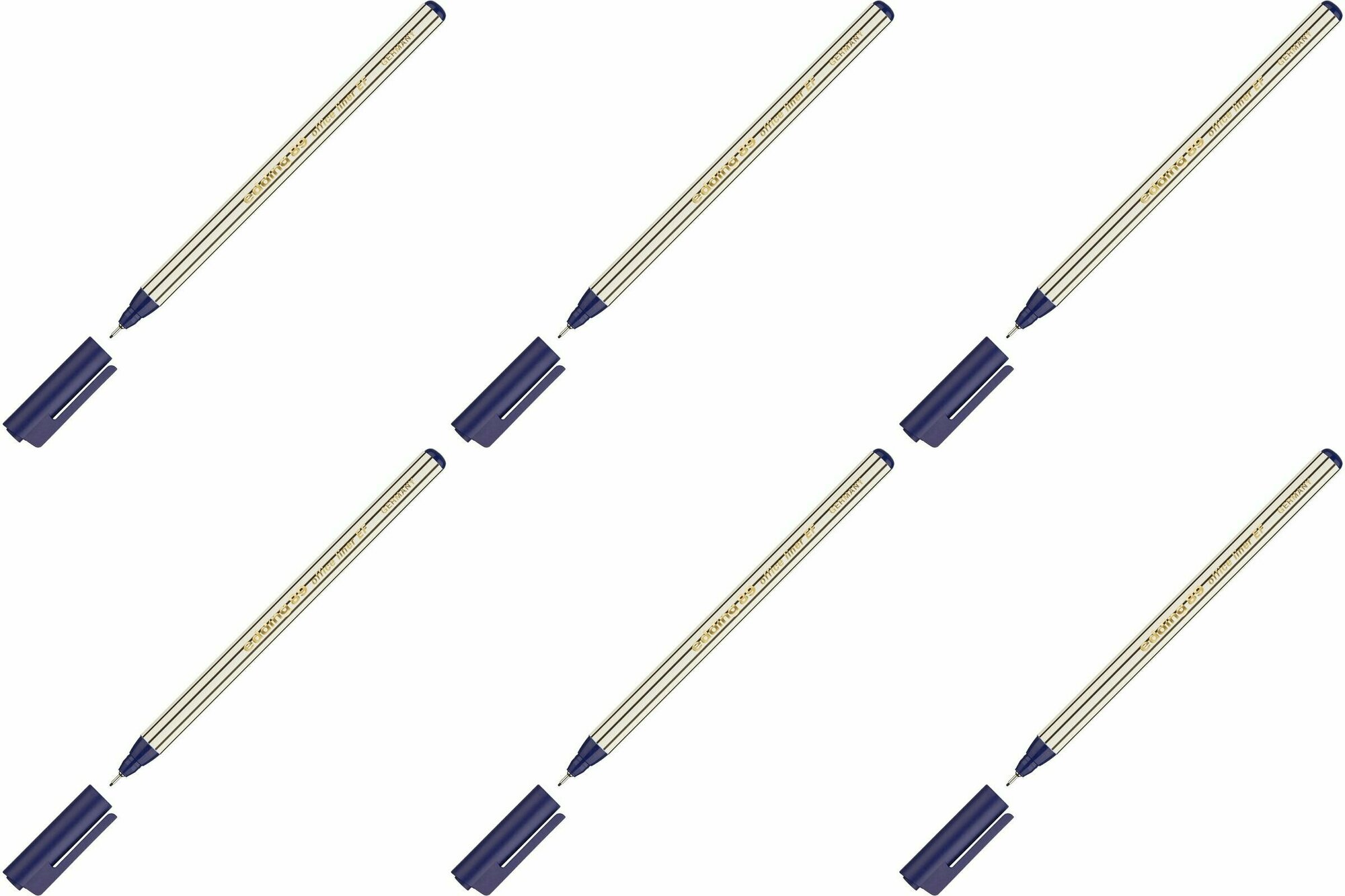 Edding Ручка-линер 0,3 мм, синяя, 6 шт