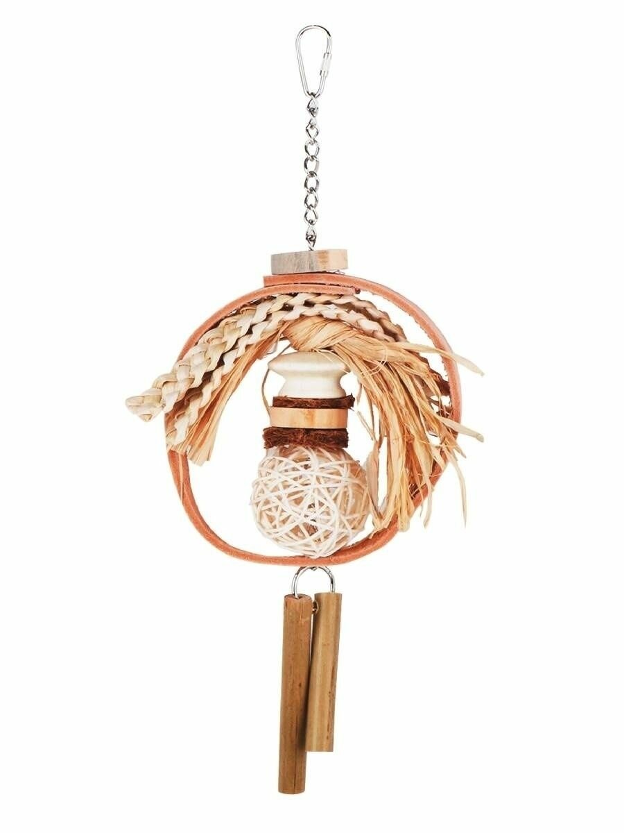 Fauna International Игрушка для птиц Кольцо с плетёным мячом/