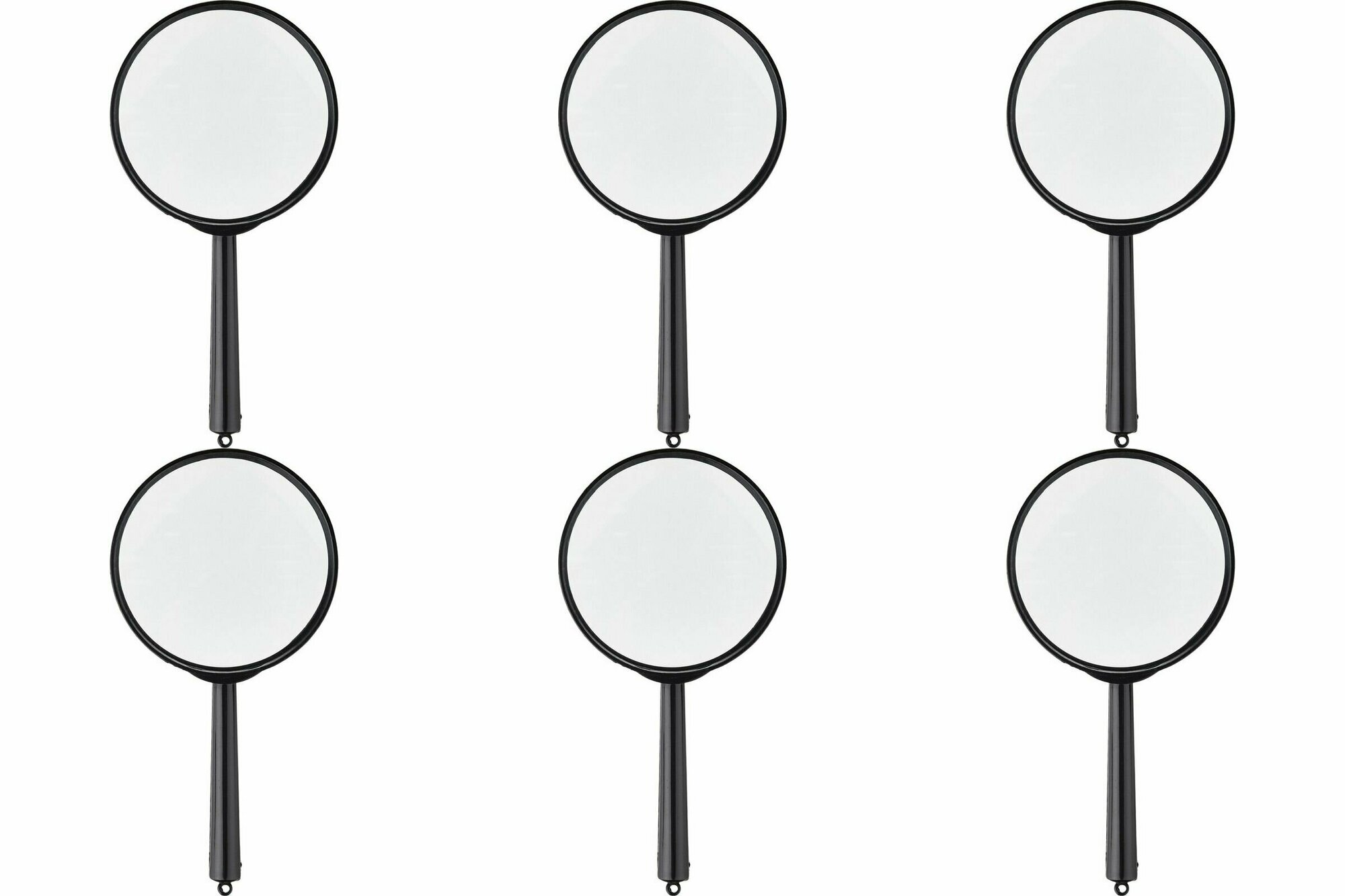 Attache Лупа Увеличение х6, 60 мм, черный, 6 шт