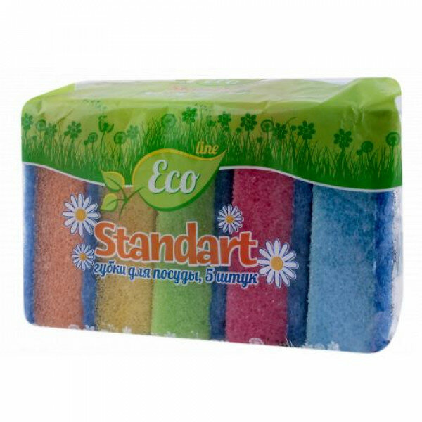 Русалочка Губки для посуды Русалочка Ecoline Мини 5 шт