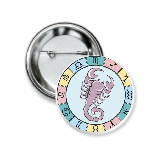 Значок со знаком зодиака Скорпион №5