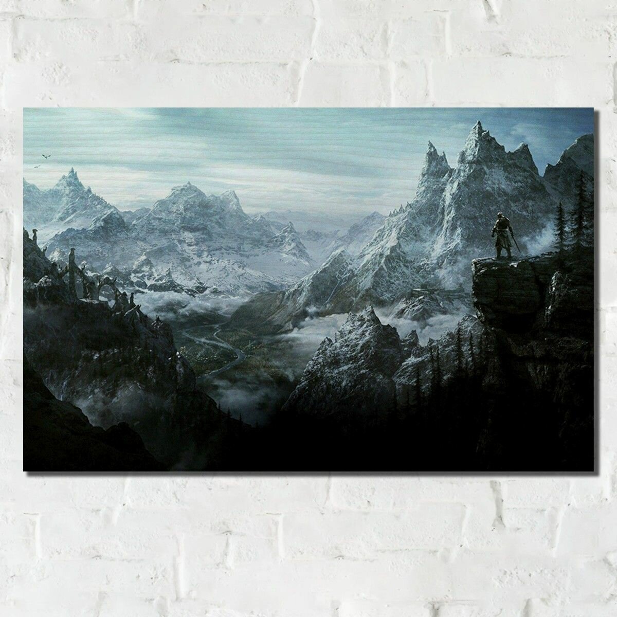 Картина интерьерная на дереве Elder Scrolls V Skyrim Рпг, Скайрим - 14190