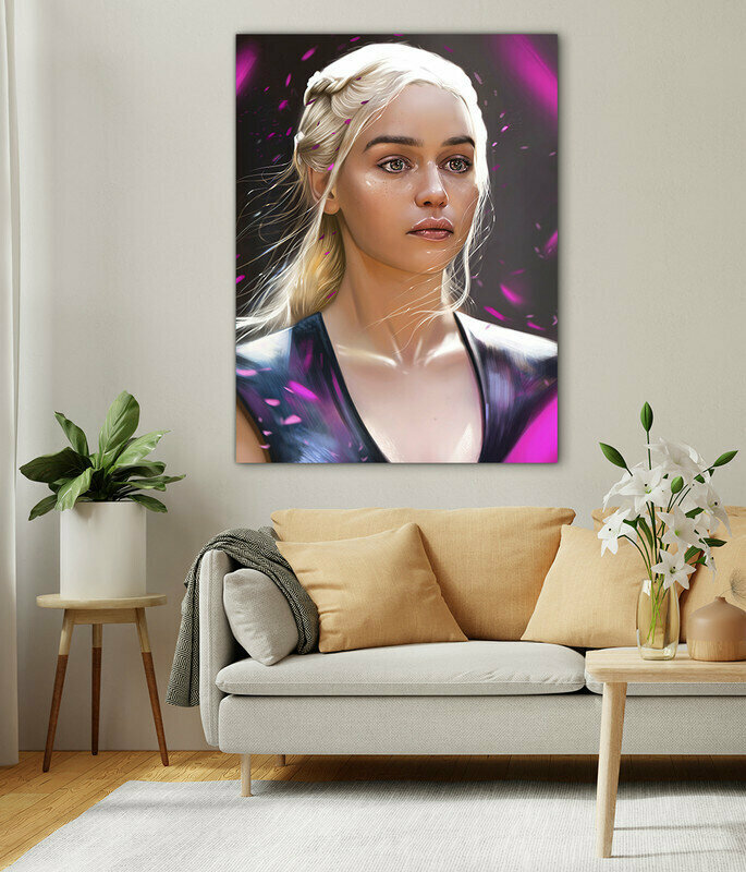 Интерьерная картина на холсте "Дейнерис Таргариен бурерожденная" размер 45x60 см