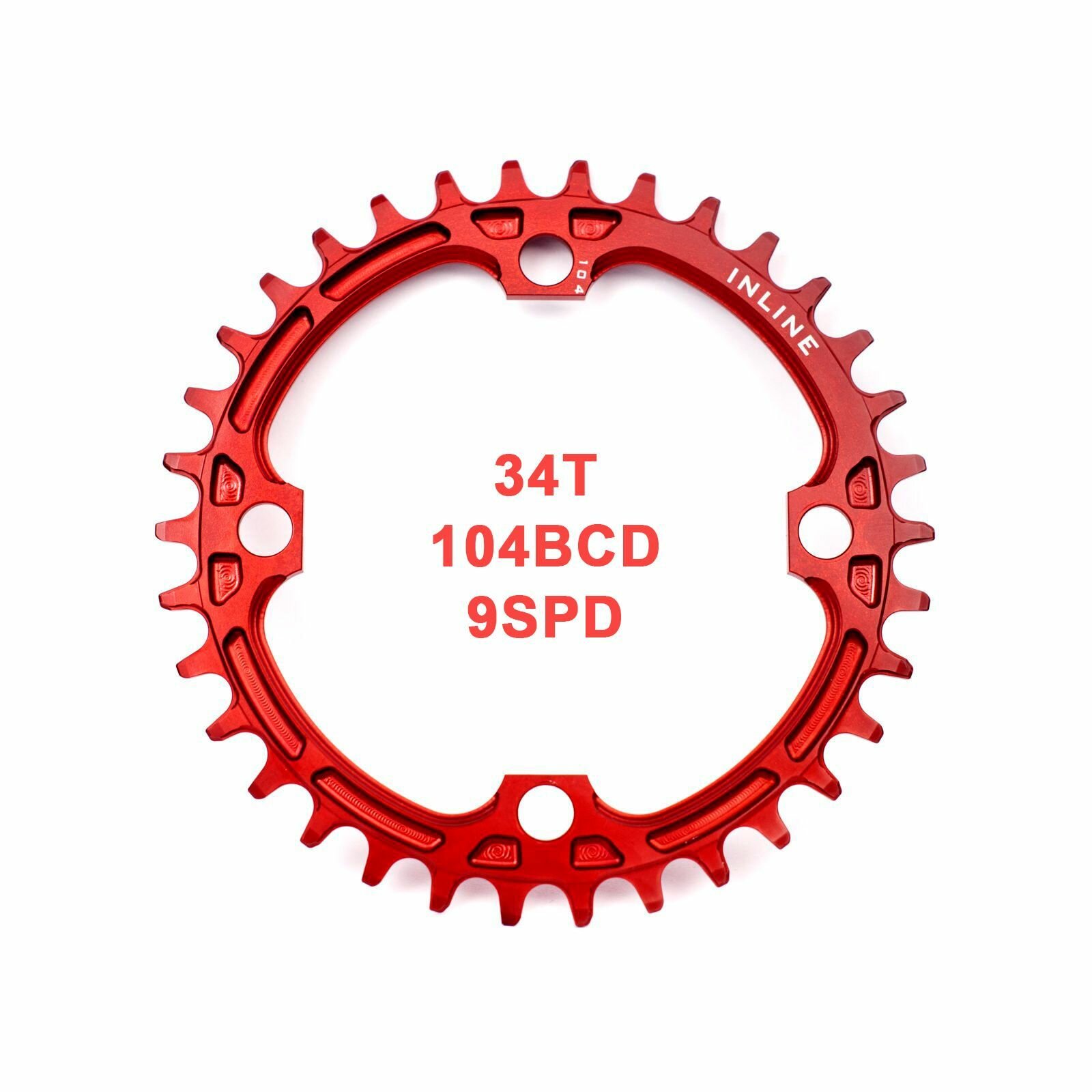 Звезда передняя Inline Narrow Wide 34T BCD104 SPD9 Red