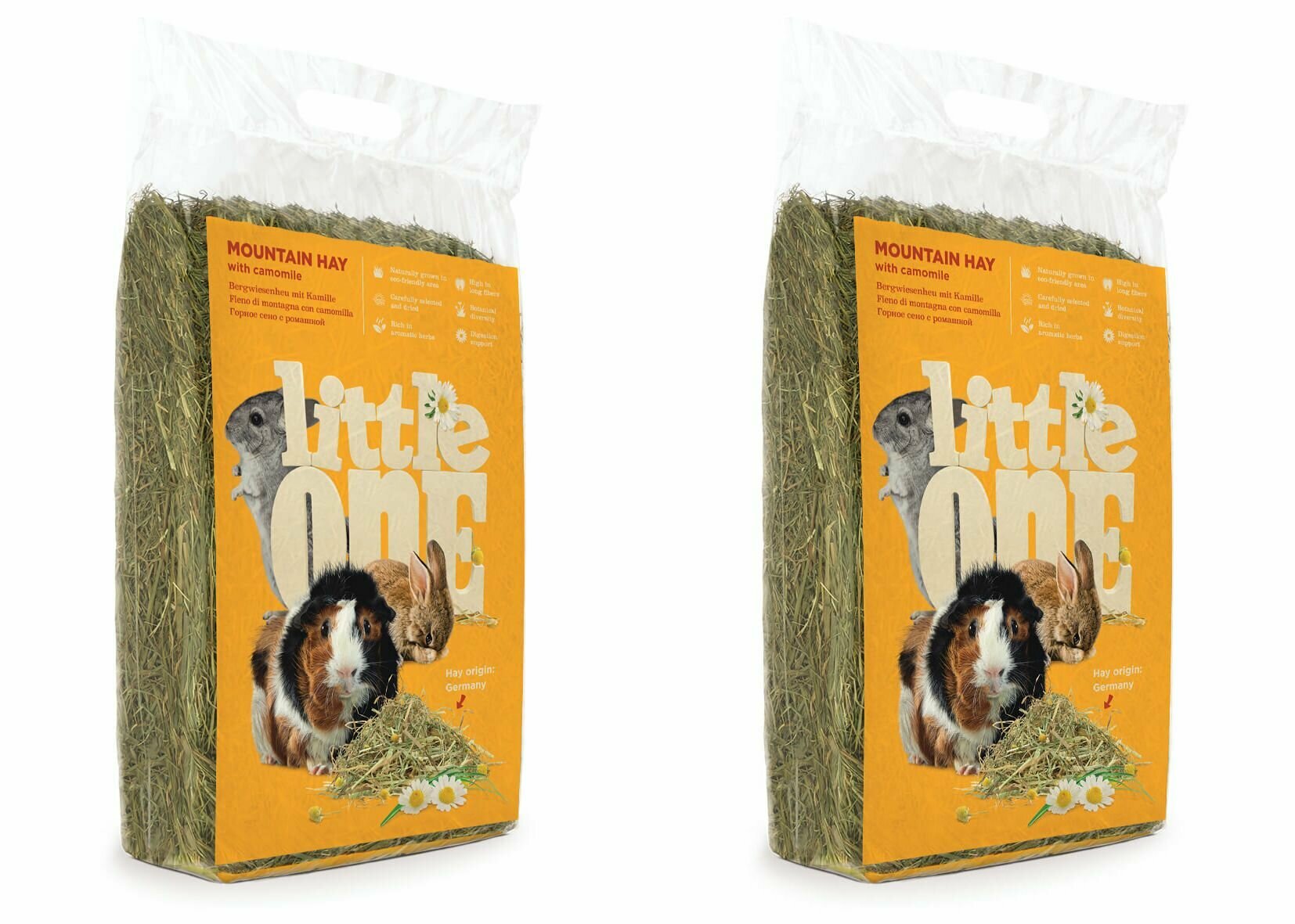 Little One Горное сено с ромашкой, непрессованное 400г 2 уп