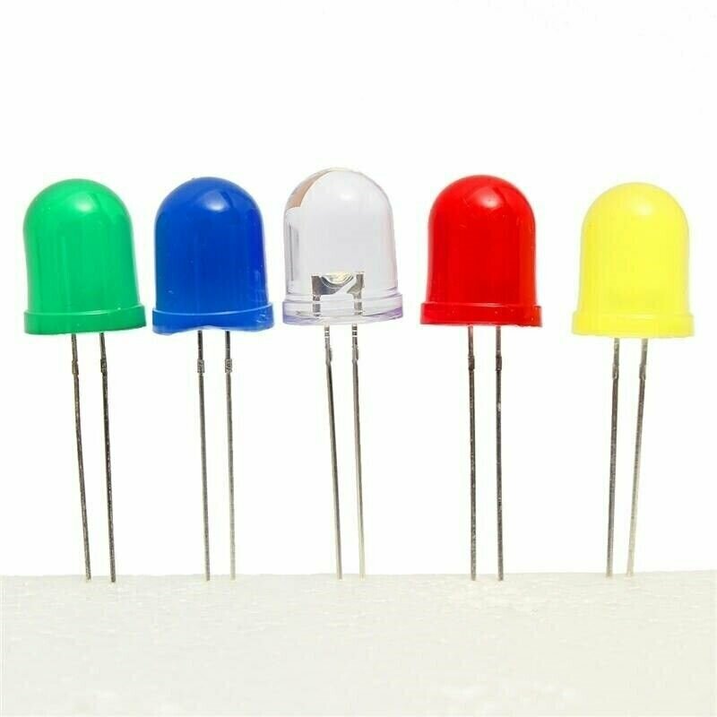 Светодиод №163 Оранжевый 10AO4UW-12 в корпусе 10mm, 12V, белый диффузионный
