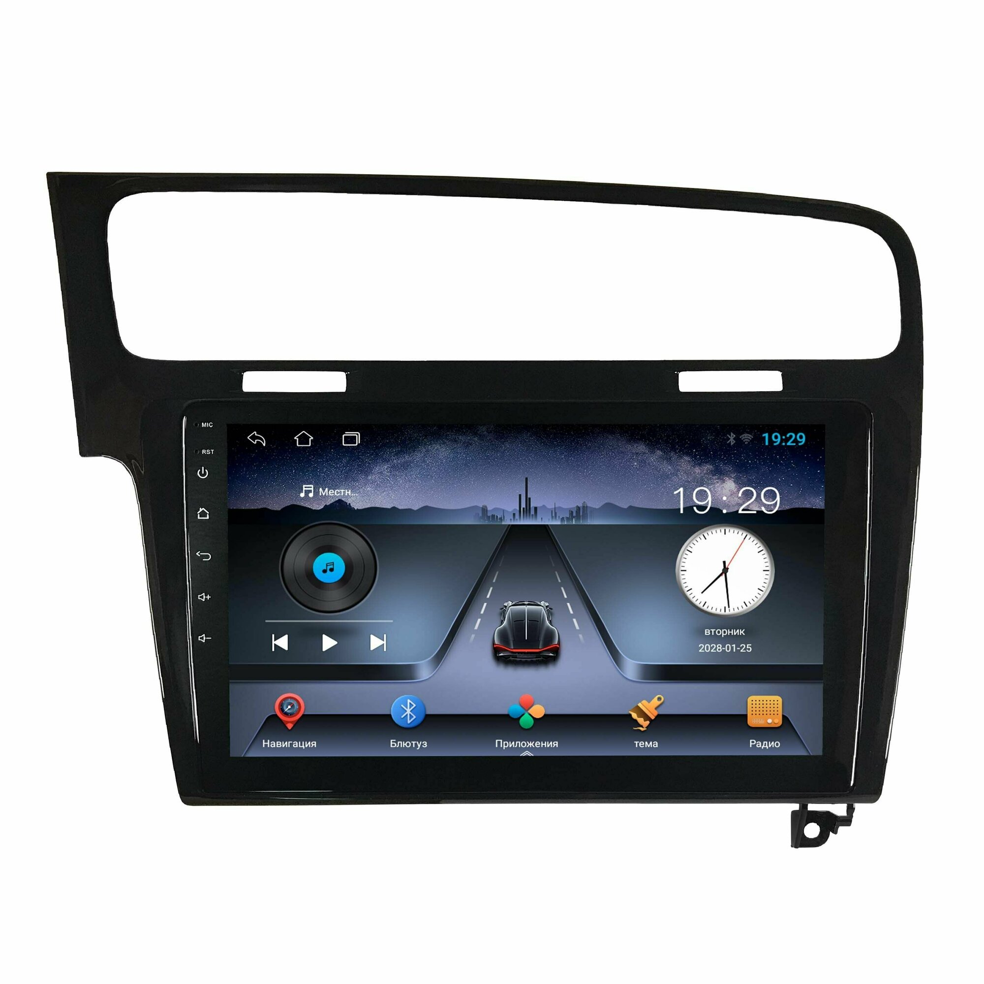 Магнитола Qled на Volkswagen Golf 7 2013-2023 Android 1/32GB