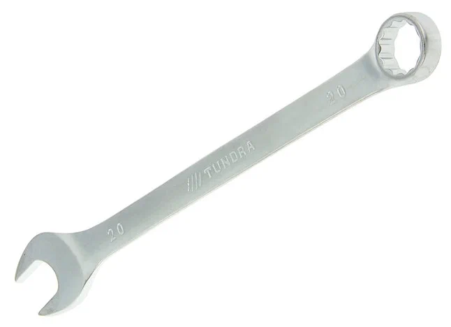 Ключ комбинированный тундра, CrV, сатин, 20 мм