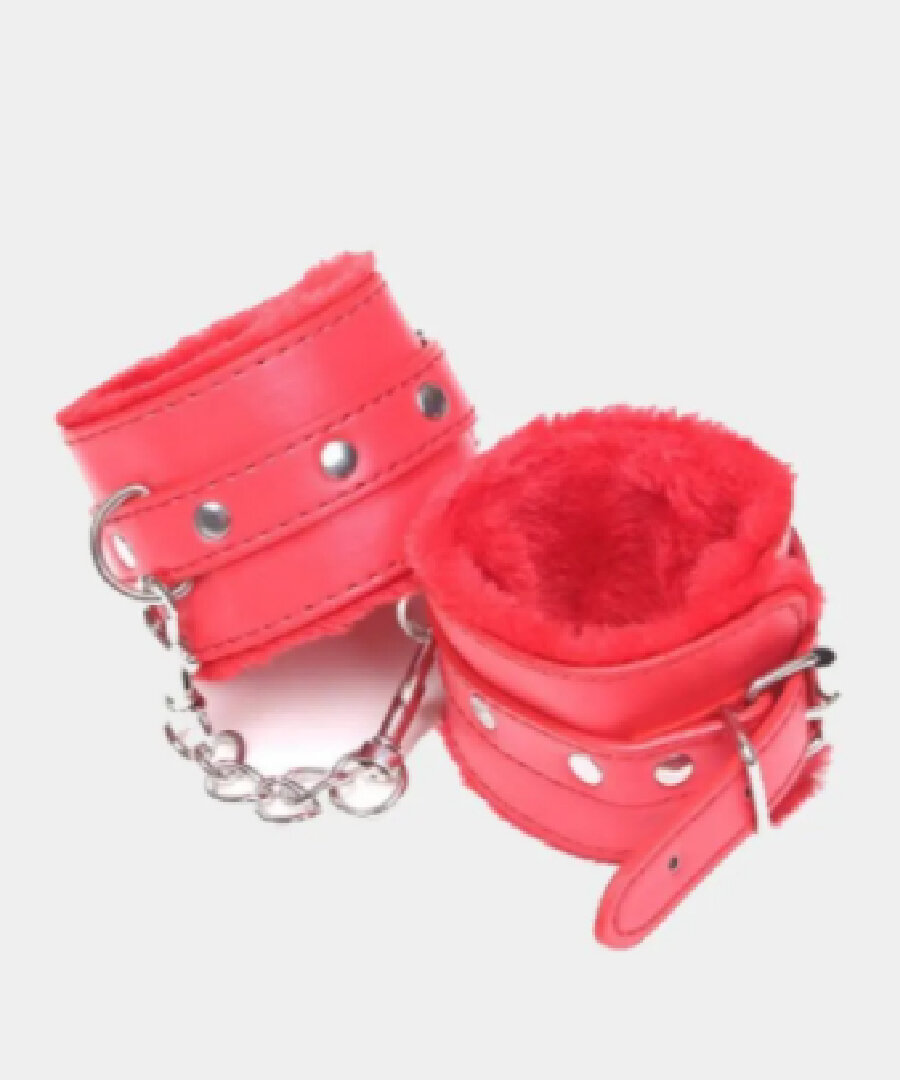 Fredorch Мягкие наручники для БДСМ красного цвета
