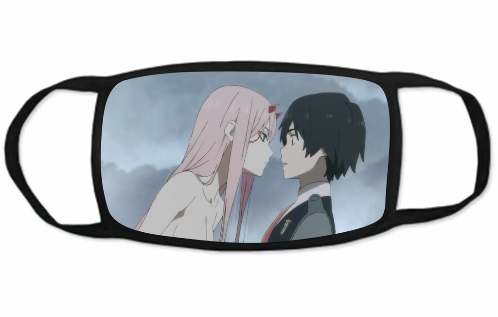 Маска на лицо Любимый во Франксе, Darling in the Franxx №1, Взрослая - 20 на 12, 5 см
