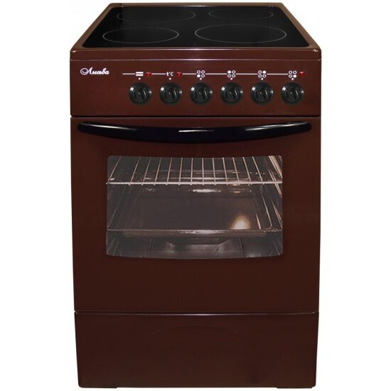 Электрическая плита Лысьва EF4002MK00 коричневый стеклокерамика (без крышки)