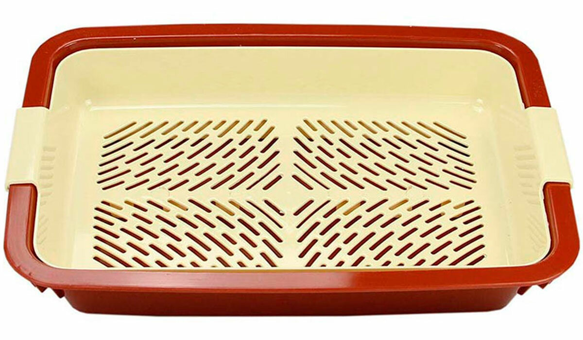 DOGMAN лоток для кошек с решеткой (35 х 25 х 6,5 см)