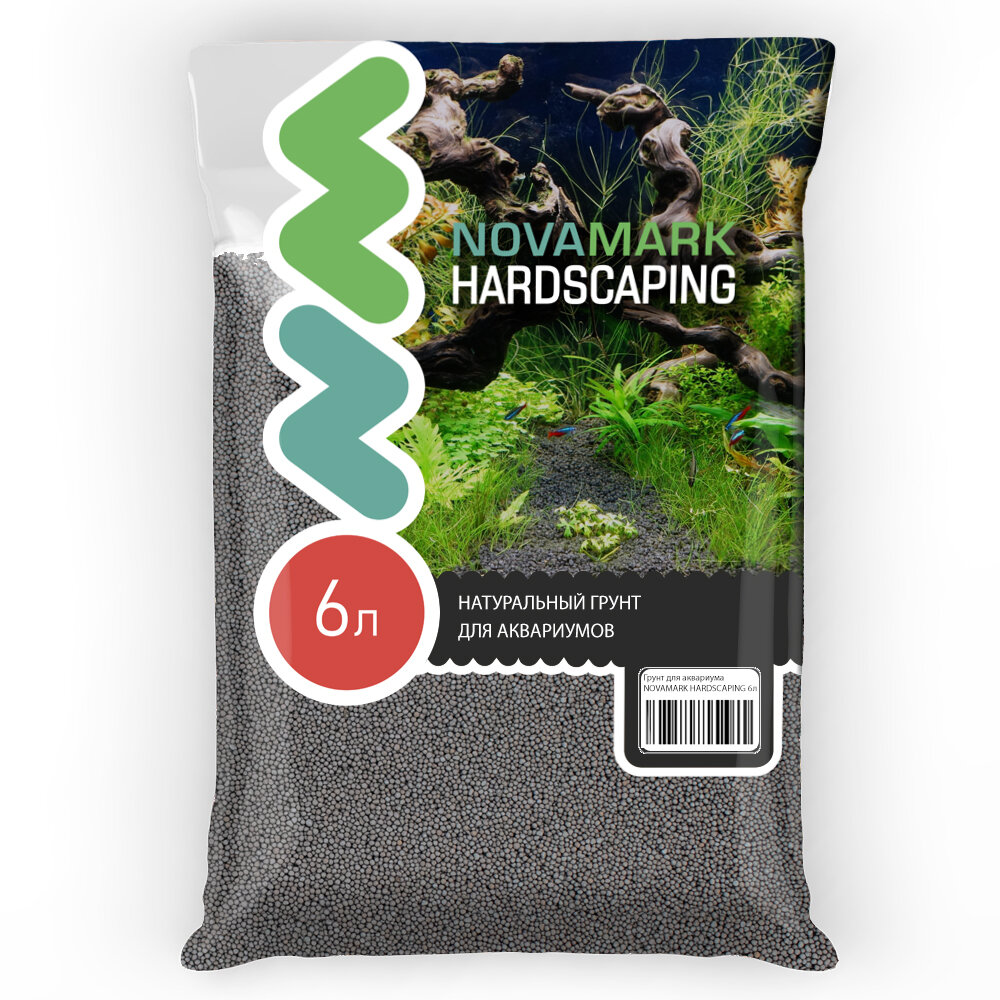 Грунт NOVAMARK HARDSCAPING НовоПлант, гранулированный, цвет графит, 1,4-1,6 мм, 6 л