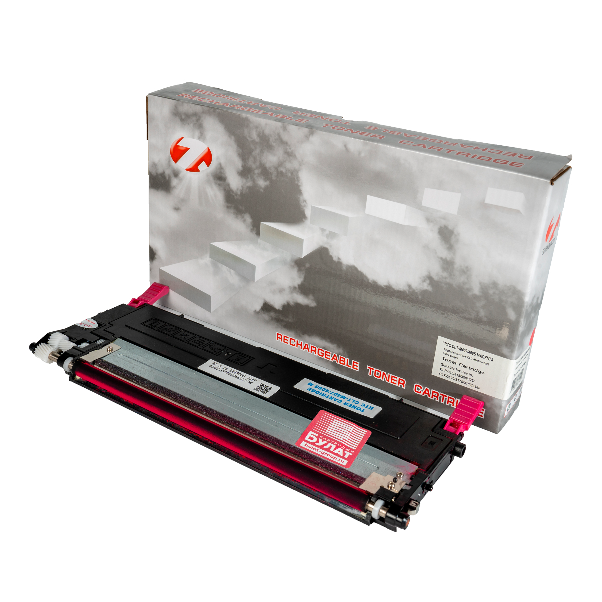 Тонер-картридж 7Q CLT-M407S, CLT-M409S для Samsung CLP-310, CLP-320 (Пурпурный, 1000 стр.), универсальный