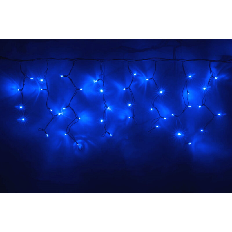 LED-RPLR-160-4.8M-240V-B/BL W/O синие светодиоды/провод черный каучук Уличная светодиодная гирлянда бахрома Айсикл 4,8м,160 LED, IP65, 32нити Neo-Neon
