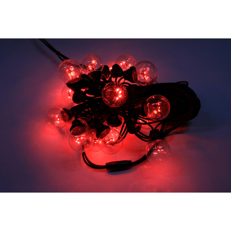 LED-2BLR-2835-50CM-10M-240V-R/BL Гирлянда Белт-лайт 10м IP65, 20 красных ламп/черный провод Neo-Neon