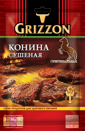Конина сушеная Оригинальная со специями, 36г GRIZZON (Россия)