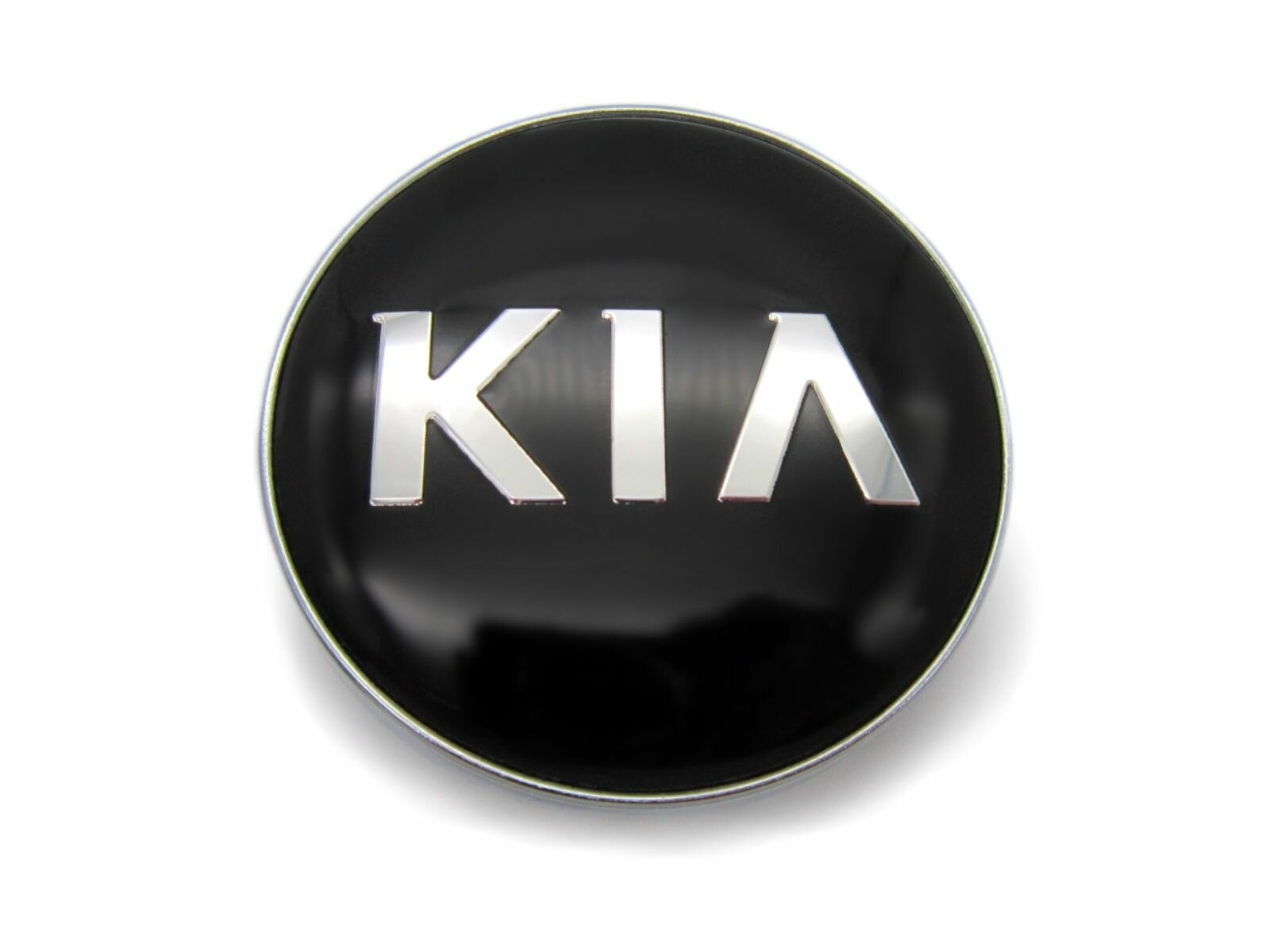 Колпачок, заглушка на литой диск Киа черные модель 2, 60/56 мм, 1 шт.
