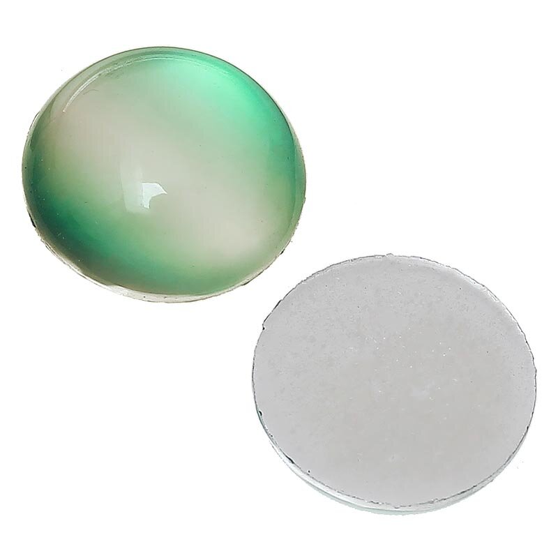 Кабошон из смолы Круглый выпуклый 0009666 полупрозрачный бирюзовый 16 мм, цена за 10 шт.