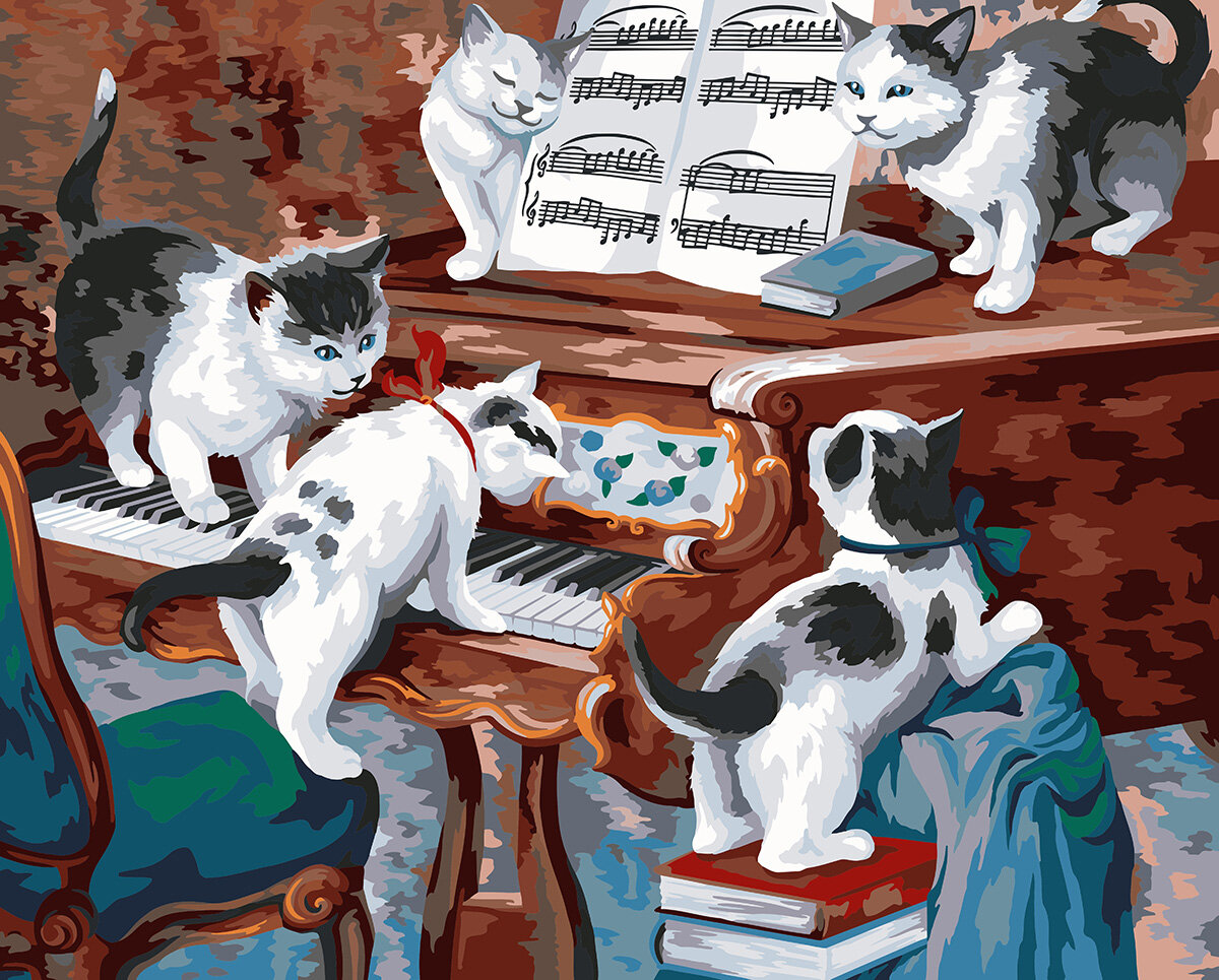 Фрея" PNB/PL-107 Набор для раскрашивания по номерам 50 х 40 см "Пушистый ансамбль