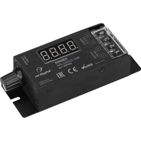 Диммер Arlight ARL-SIRIUS-DIM (12-24V, 1x25A, 2.4G) (, IP20 Металл, 3 года)