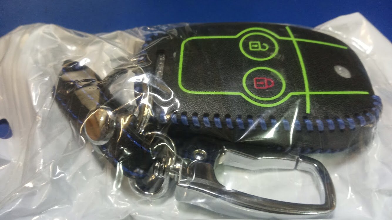 Кожаный чехол с лазерной гравировкой для выкидного ключа Honda 2 button, ВК20