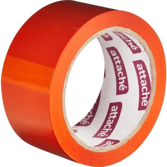 Клейкая лента упаковочная Attache 48мм х 66м 45мкм оранжевый (6 шт/уп)