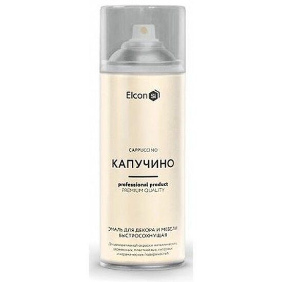 Аэрозольная алкидная краска для декора и мебели Elcon Decor, 520 мл, капучино