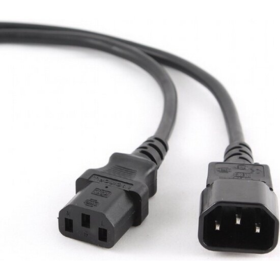 Кабель питания сист. блок-монитор Cablexpert PC-189, C13-C14, 6А, 1.8м