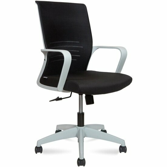 Кресло офисное Norden Betta black серый пластик / черная сетка / черная ткань