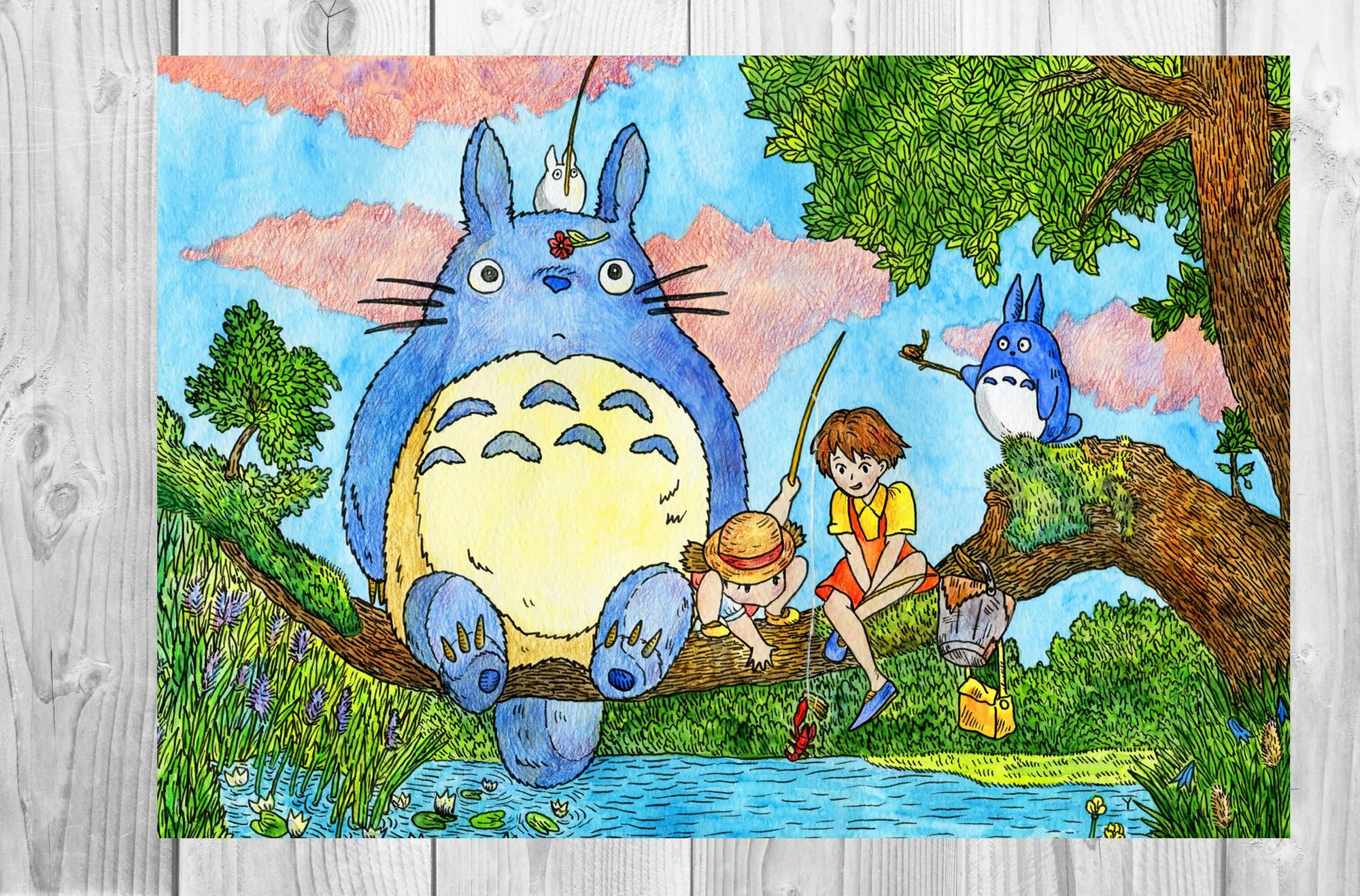 Набор открыток аниме Миядзаки для посткроссинга аниме Тоторо, Навсикая 6 штук