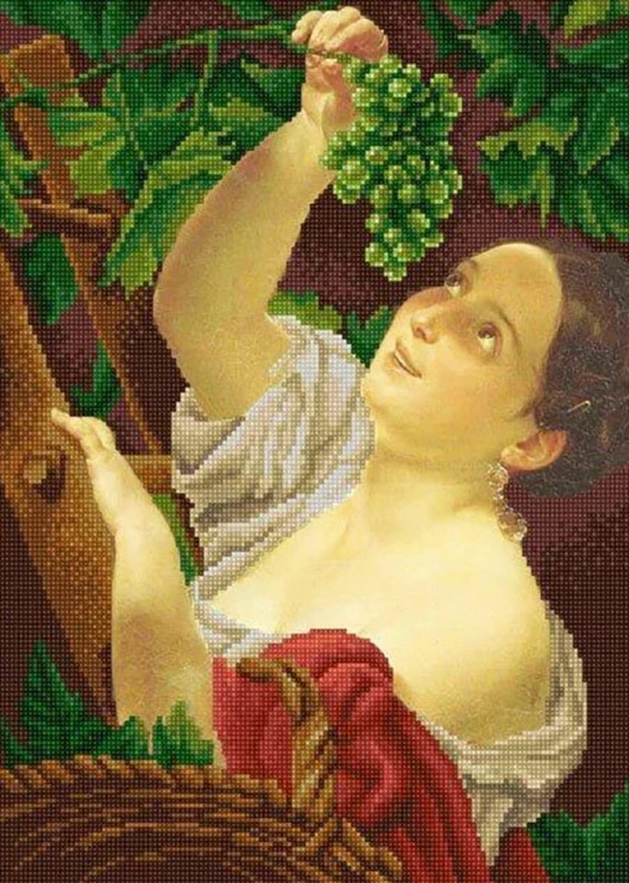 Рисунок на ткани Конёк "Итальянский полдень (К. Брюллов)", 29x39 см