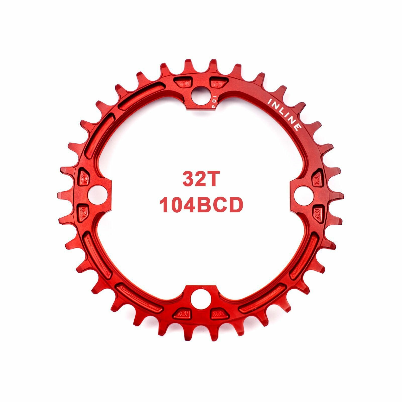 Звезда передняя Inline Narrow Wide 32T BCD104 SPD10/11 Red