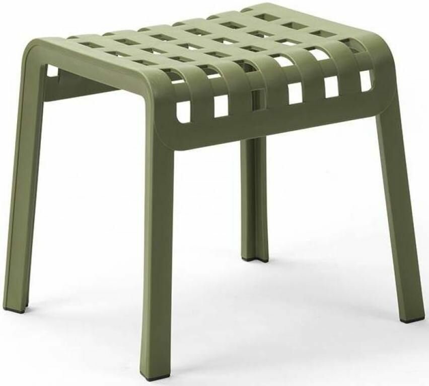 Табурет пластиковый Poggio Nardi зеленый, пластик, твердое сиденье, без подлокотников