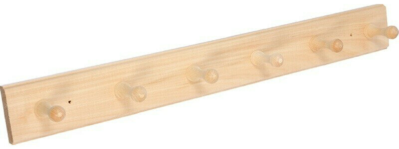 Вешалка 6-ти рожковая, липа, 55х6,5х7 см, "Банные штучки (32138) (банные штучки)