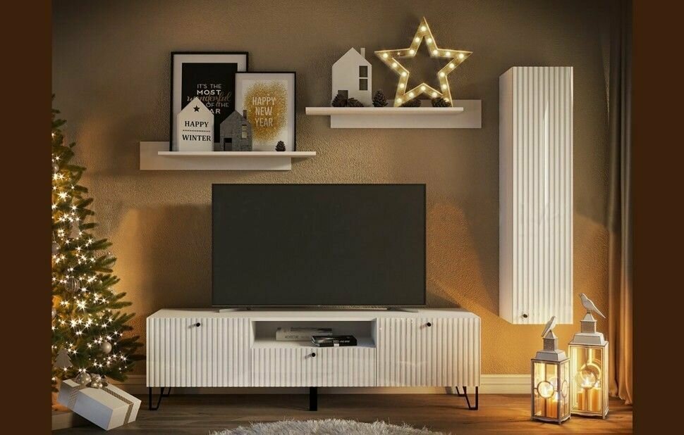 Гостиная композиция 5 Белый/Белый глянец