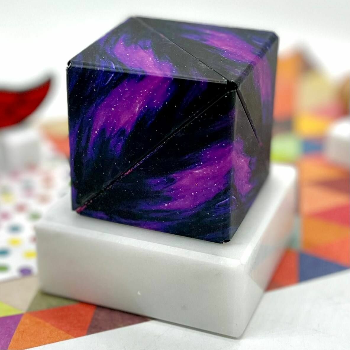 Головоломка анти стресс Бесконечный кубик Shengshou Infinity cube v2 Синий