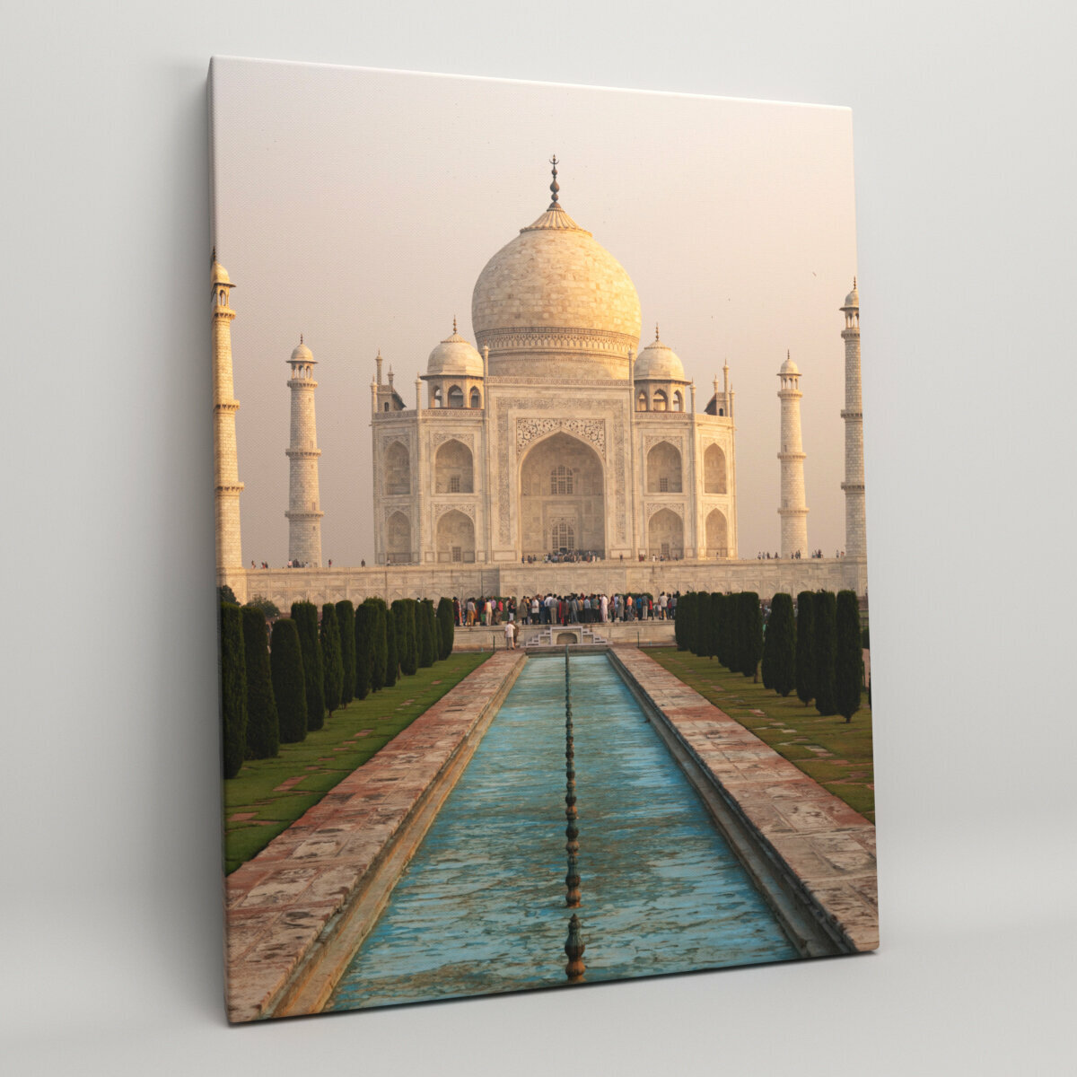 Картина на холсте (интерьерный постер) "Тадж - Махал" архитектура, с деревянным подрамником, размер 30х40 см