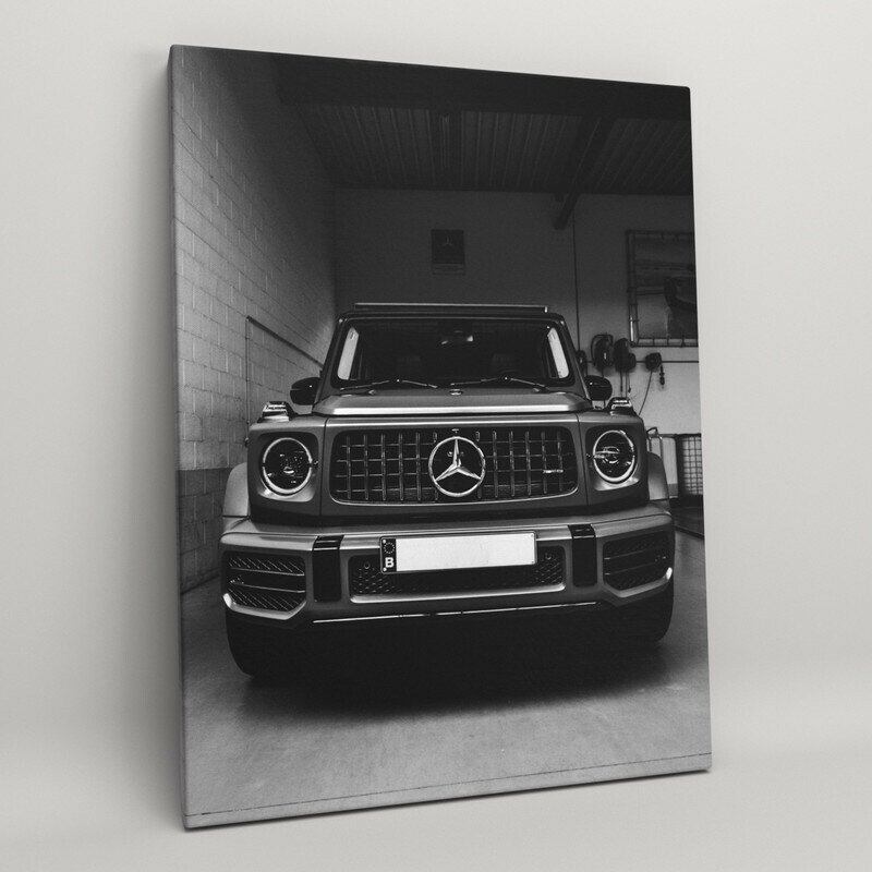 Картина на холсте (интерьерный постер) "Mercedes-Benz G-класс", с деревянным подрамником, размер 45x60 см