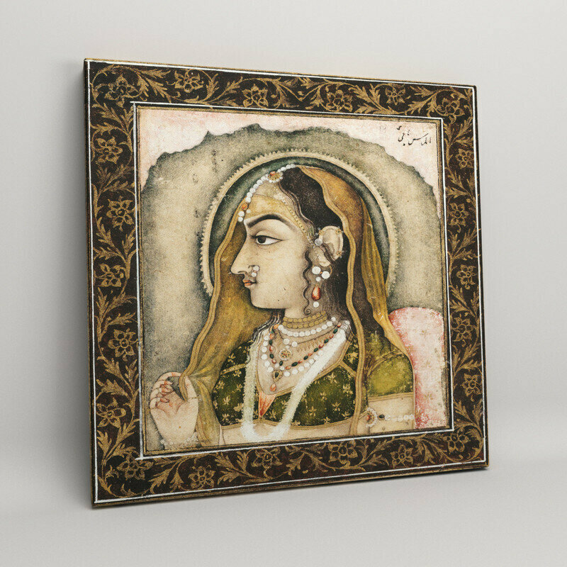 Картина на холсте (интерьерный постер) "Индийская принцесса Мариам уз-Замани", с деревянным подрамником, размер 60x60 см