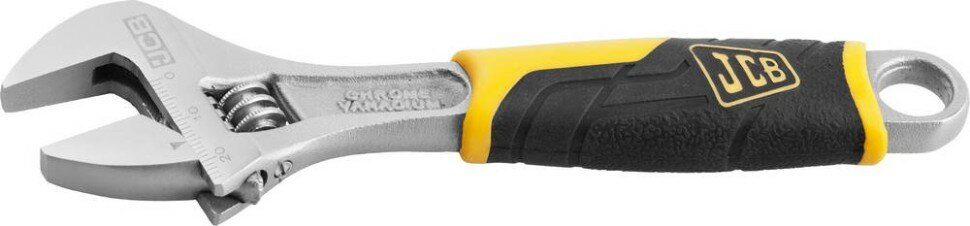 JCB Ключ JCB разводной, хромированное покрытие, двухкомпонентная рукоятка, CrV cталь, 150мм , ( JPL020 )