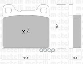К-т дисков. тормоз. колодок VOLVO 7/8/9/S70/S90 R Metelli арт. 2202000