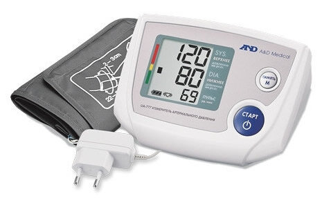 Тонометр автоматический AND UA-777 AC с мини-адаптером, манжета 22-32 см.