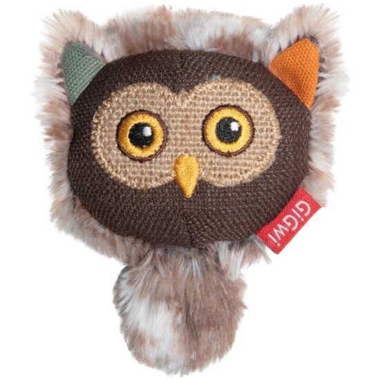 Игрушка для кошек Gigwi Сова интерактивная 11 см, серия CATCH & SCRATCH ECO