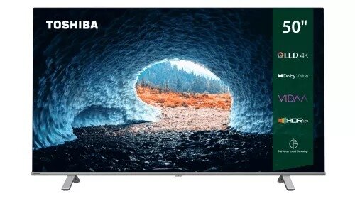 Телевизор Toshiba 50C450KE, диагональ 50", Smart TV, QLED, чёрный