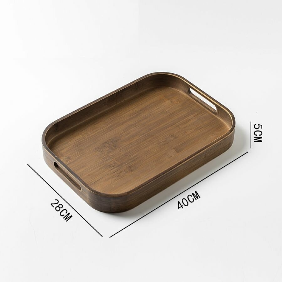 Поднос прямоугольный деревянный 40см