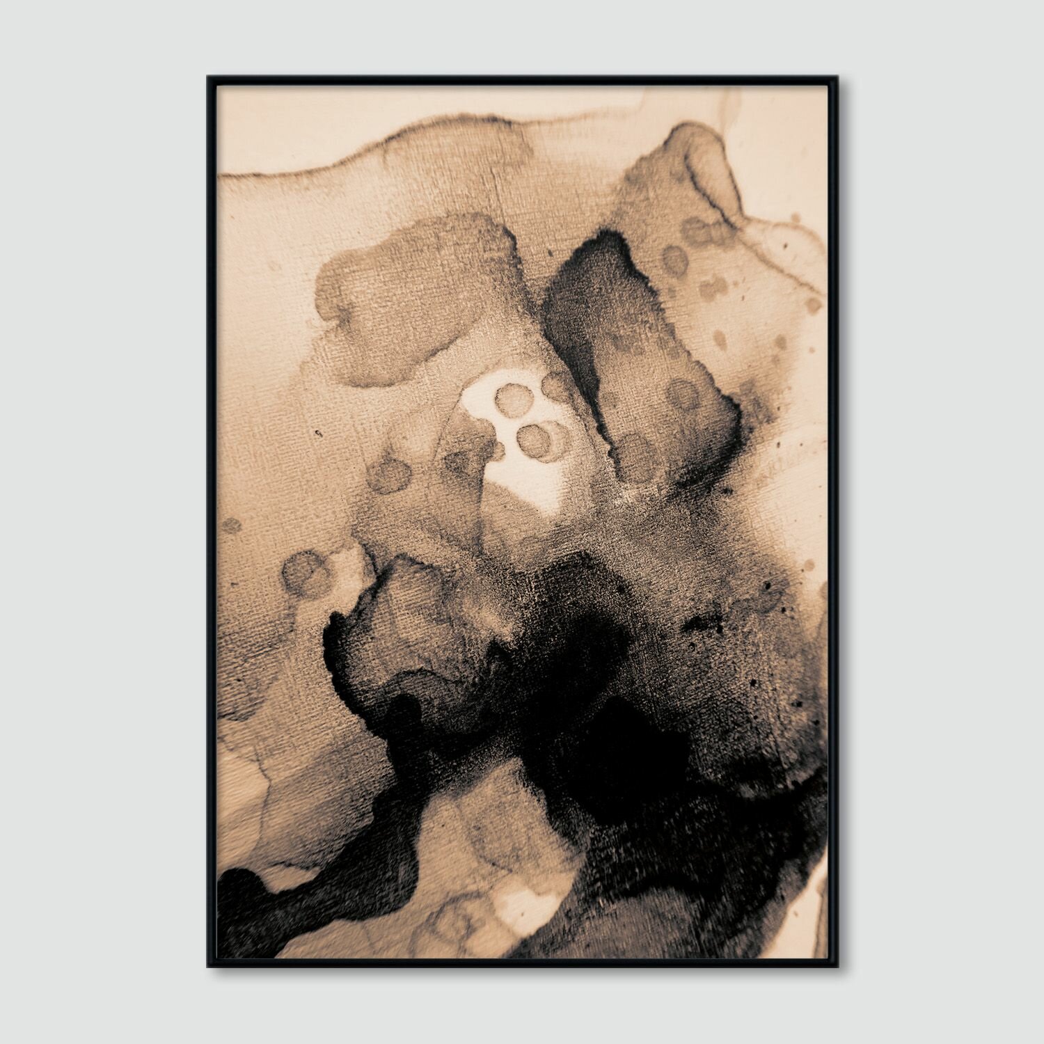 Постер в раме 50х70 Postermarkt, Абстракция Темно-Коричневая №1