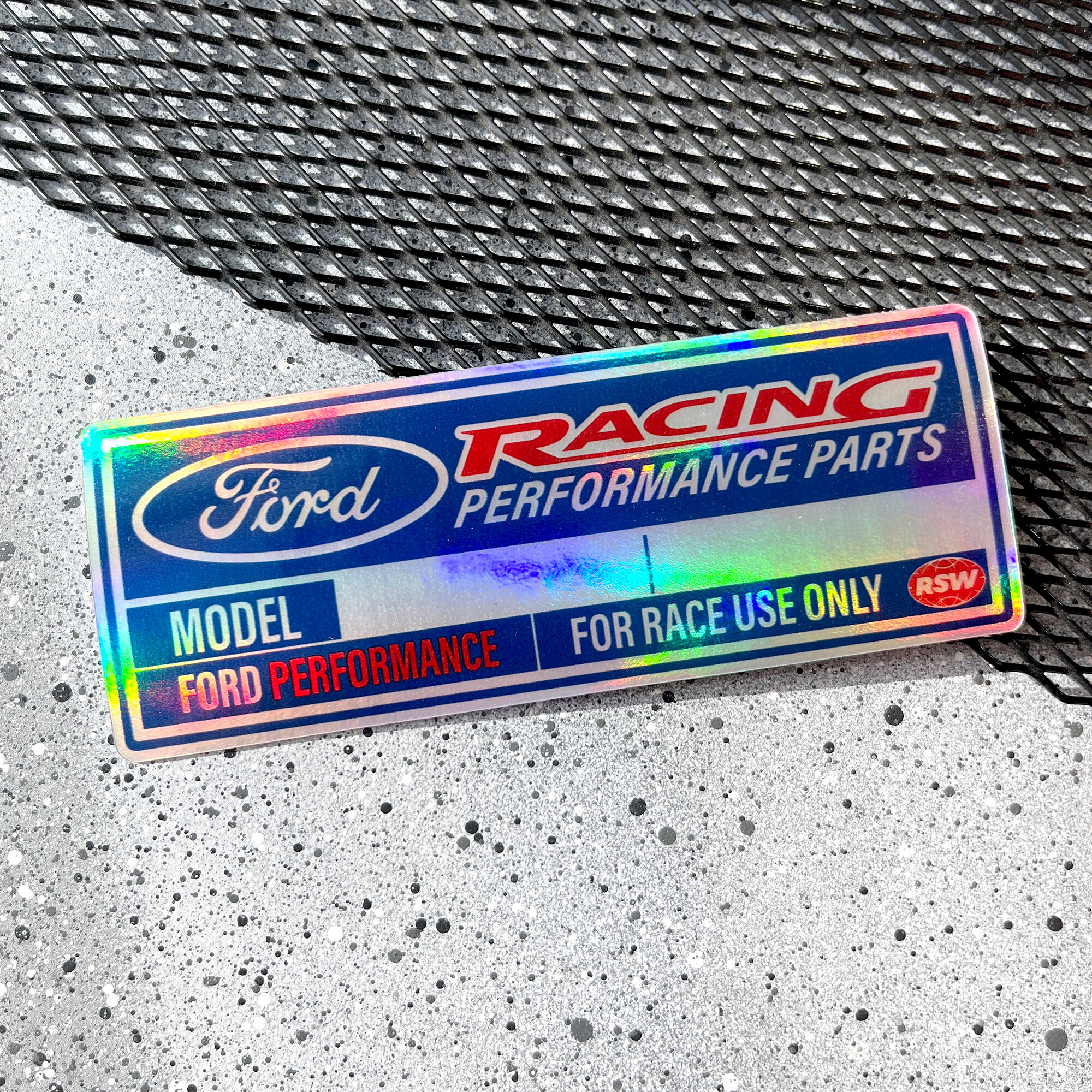 Наклейка на авто фрейм Ford racing 12x4.5см. / Resource Stickers