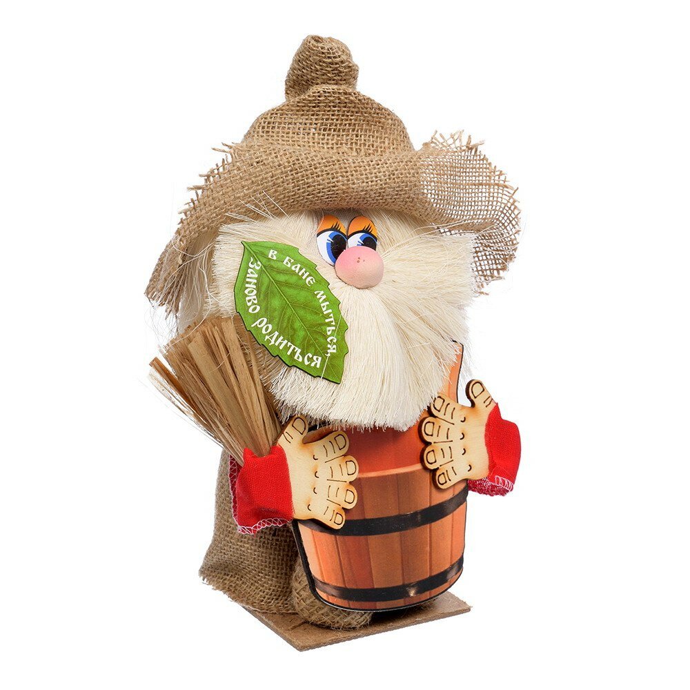 Оберег "Банник", в бане мыться, заново родиться, 10,5х23,5 см, для бани и сауны Банные штучки