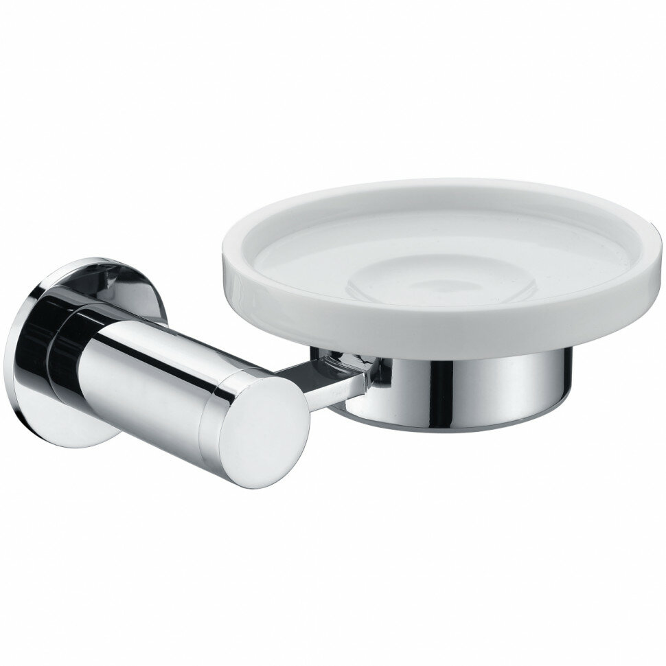 Мыльница Classic Deluxe LD08, к стене, хром, керамика и латунь